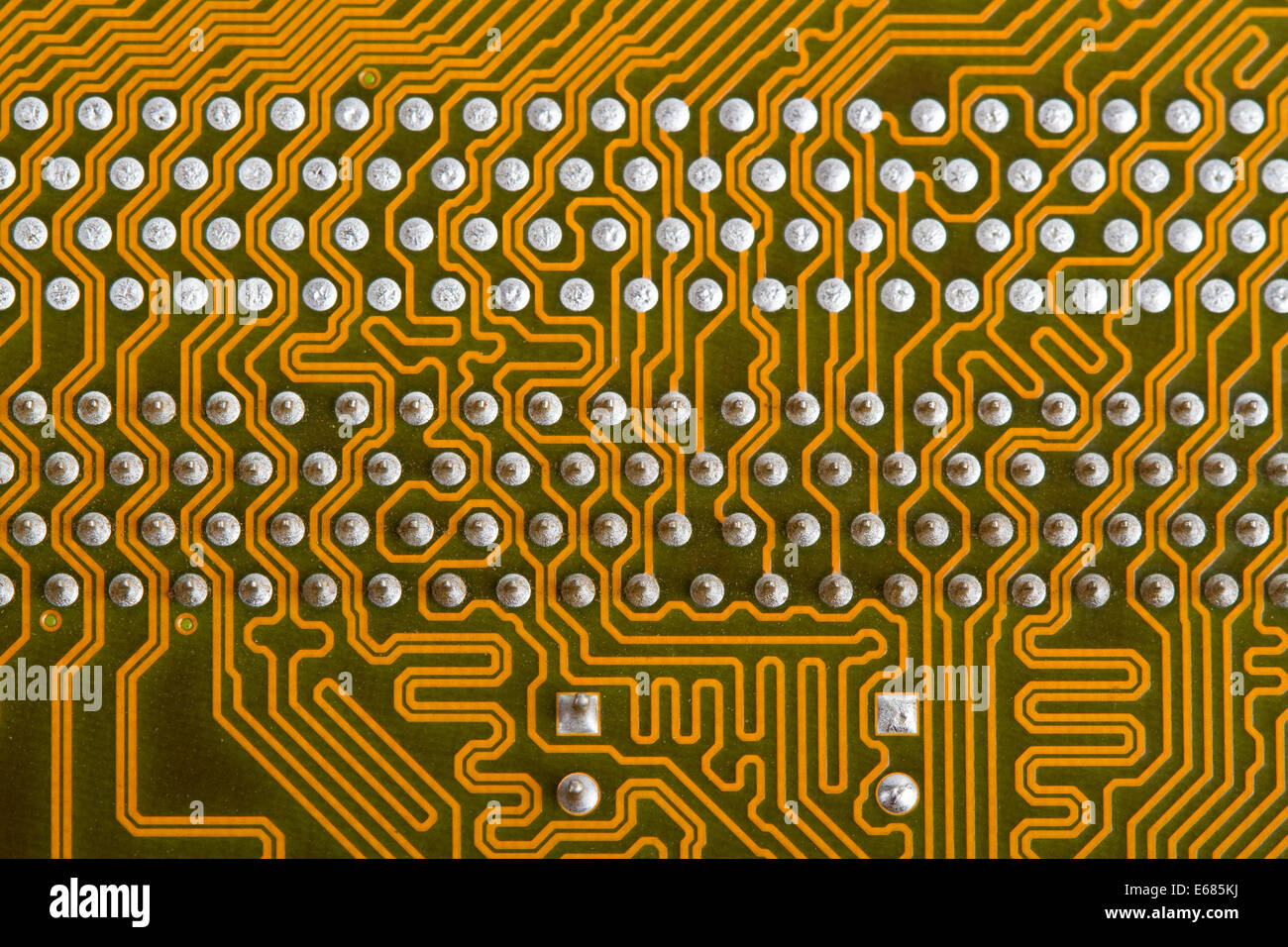Mother board circuit Large type of a back part of the printed-circuit ...