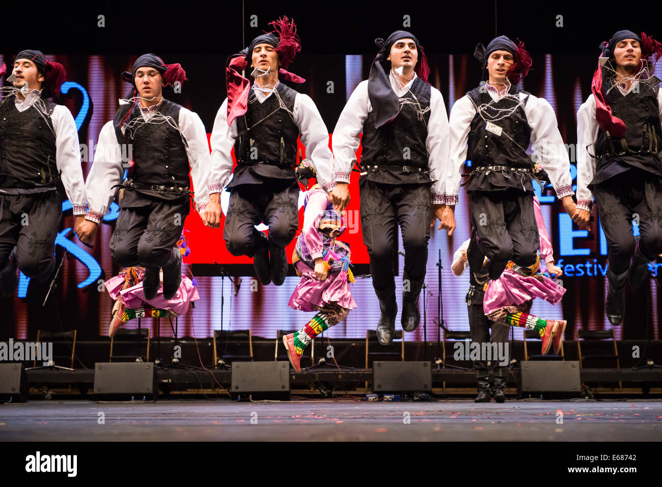 Chansu Folk Dance Group folk ensemble from Ankara, Turkey, performing ...
