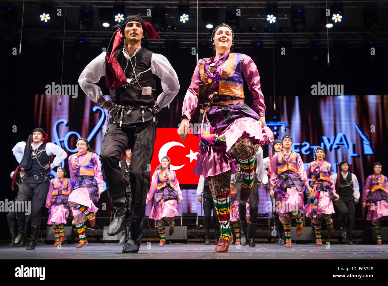 Chansu Folk Dance Group folk ensemble from Ankara, Turkey, performing ...