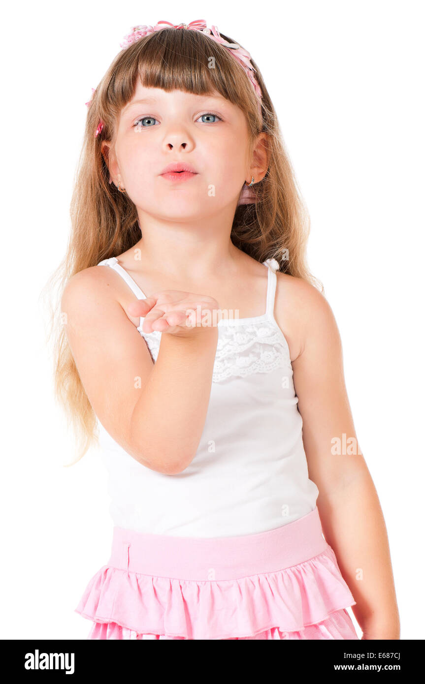 Child kissing lips hi-res stock photography and images - Alamy