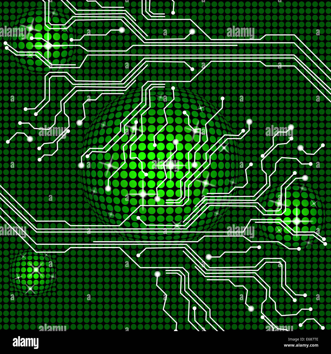 Electronic Circuit Indicating Hi Tech And Data Stock Photo - Alamy
