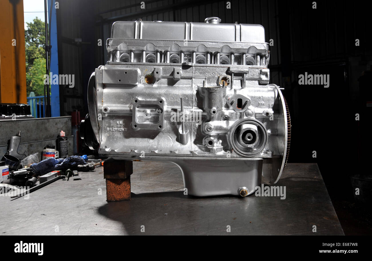 Triumph straight 6 engine, freshly restored Stock Photo - Alamy