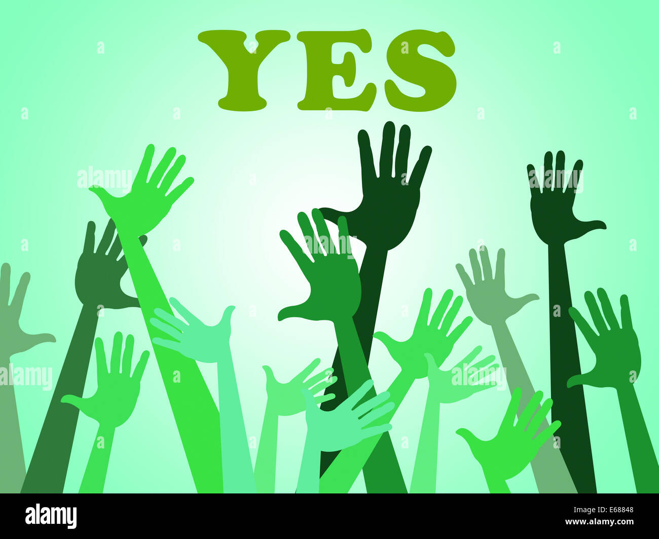 Yes Hands Showing All Right And Agreeing Stock Photo - Alamy