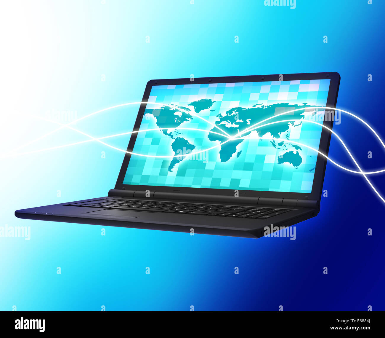 Computer Global Indicating Technology Globally And Debate Stock Photo ...