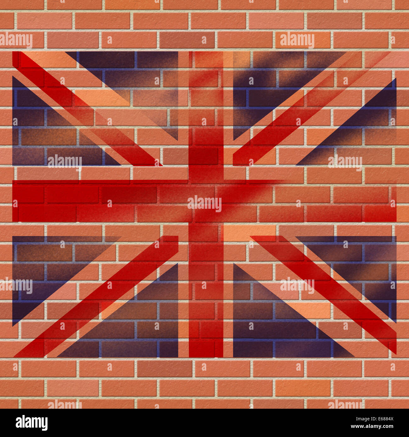 Union Jack Representing Great Britain And Patriot Stock Photo - Alamy