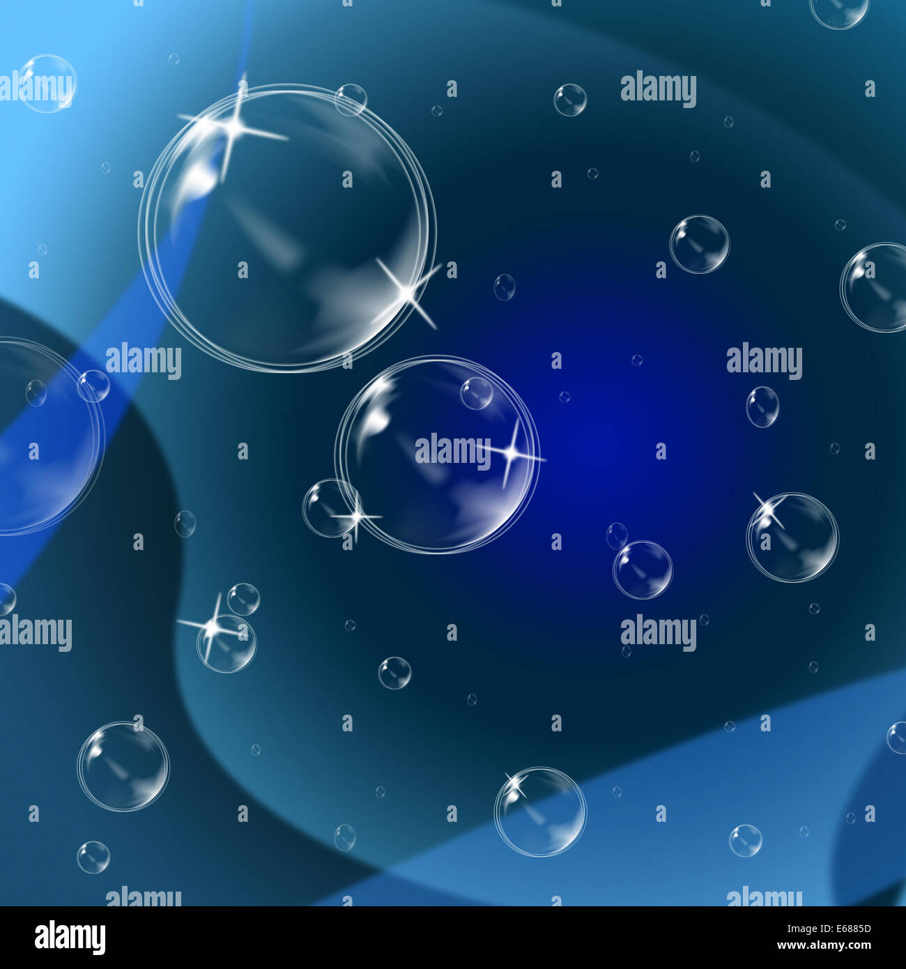 Bubbles Blue Meaning Twist Wave And Artistic Stock Photo - Alamy