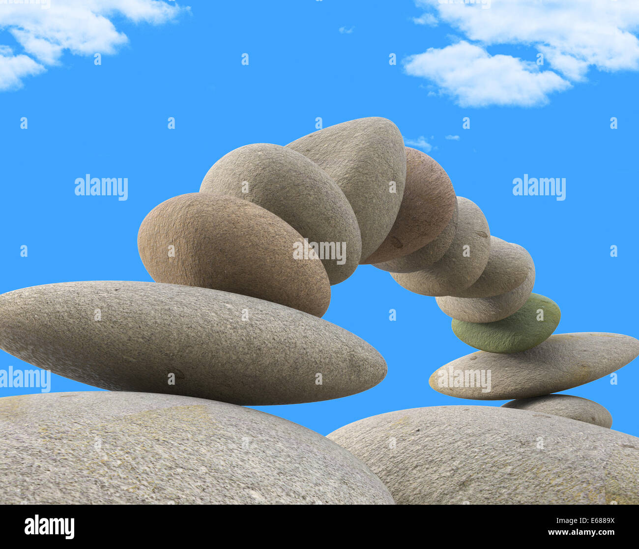 Spa Stones Representing Equal Value And Balance Stock Photo - Alamy