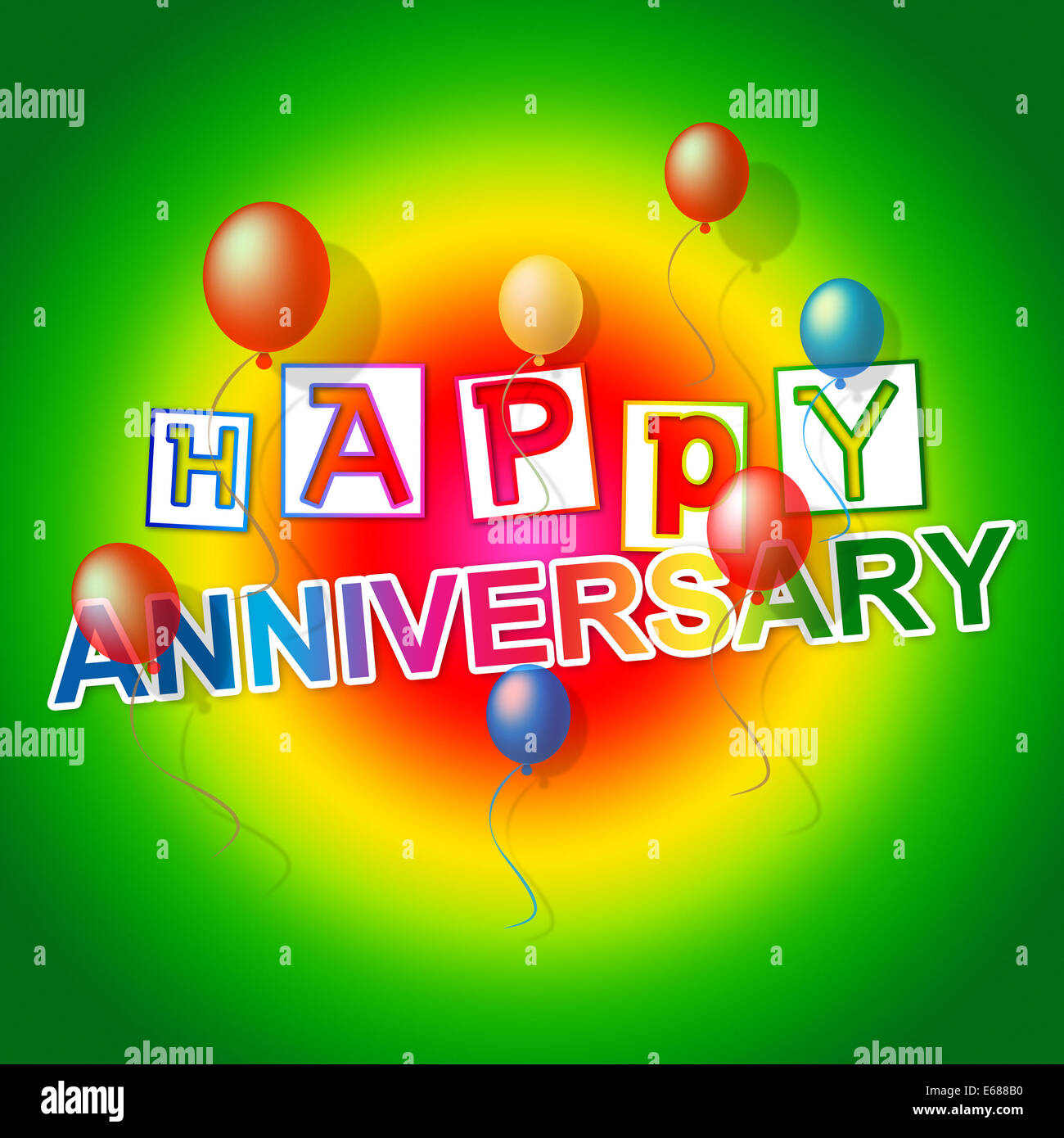 Happy Anniversary Showing Salutation Parties And Occasion Stock Photo ...