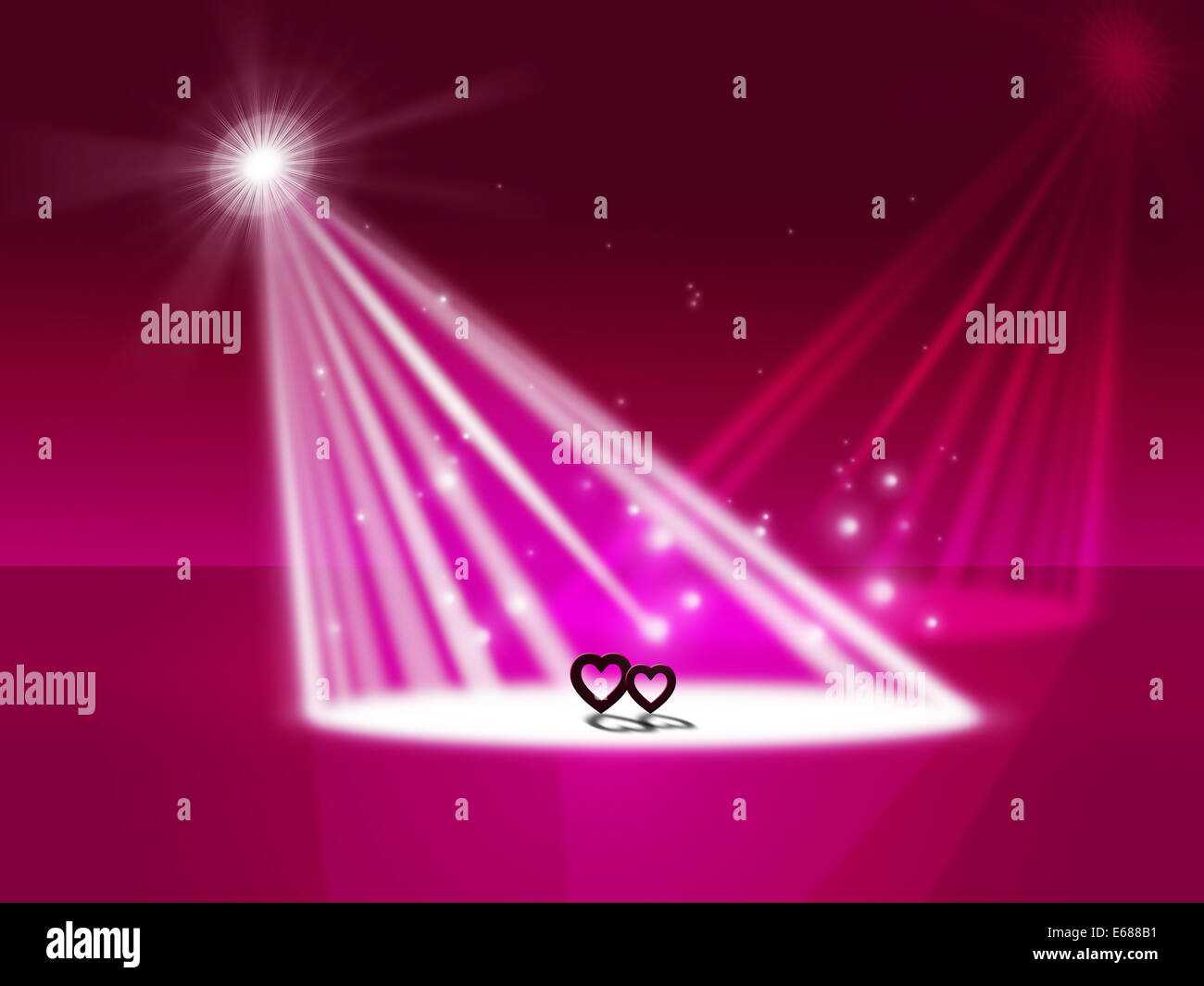 Spotlight Pink Representing Valentine's Day And Love Stock Photo - Alamy
