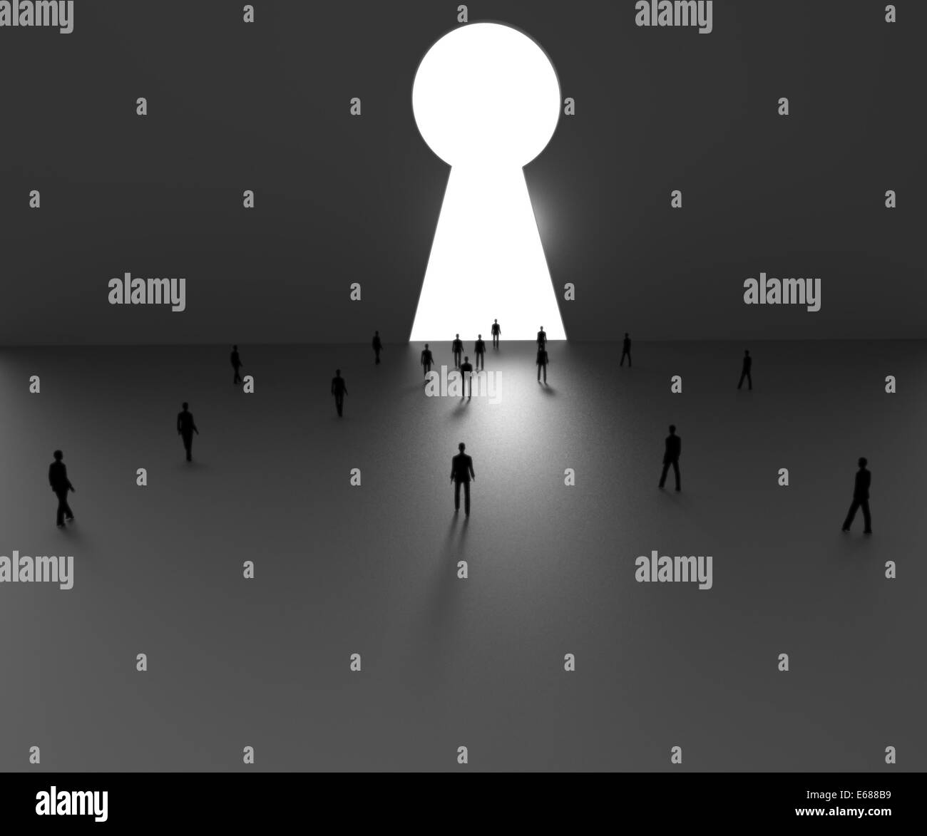 Keyhole Man Meaning Goals Vision And Prediction Stock Photo - Alamy