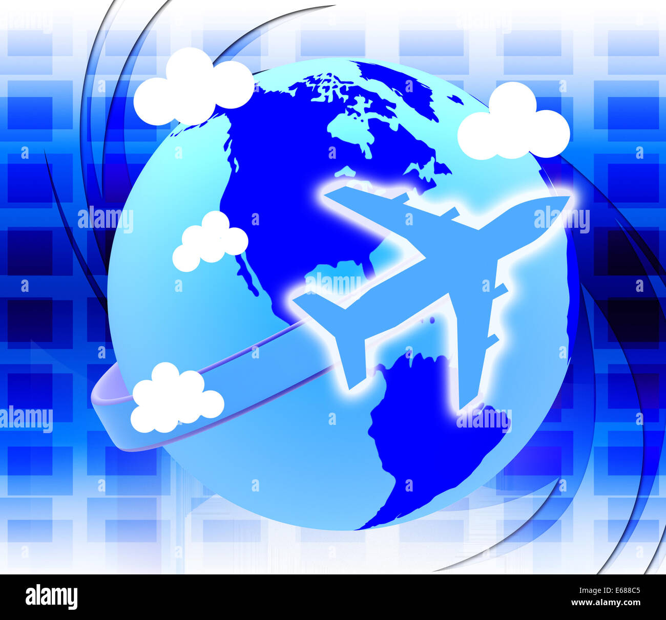Global Travel Showing Globalisation Roam And Travels Stock Photo - Alamy
