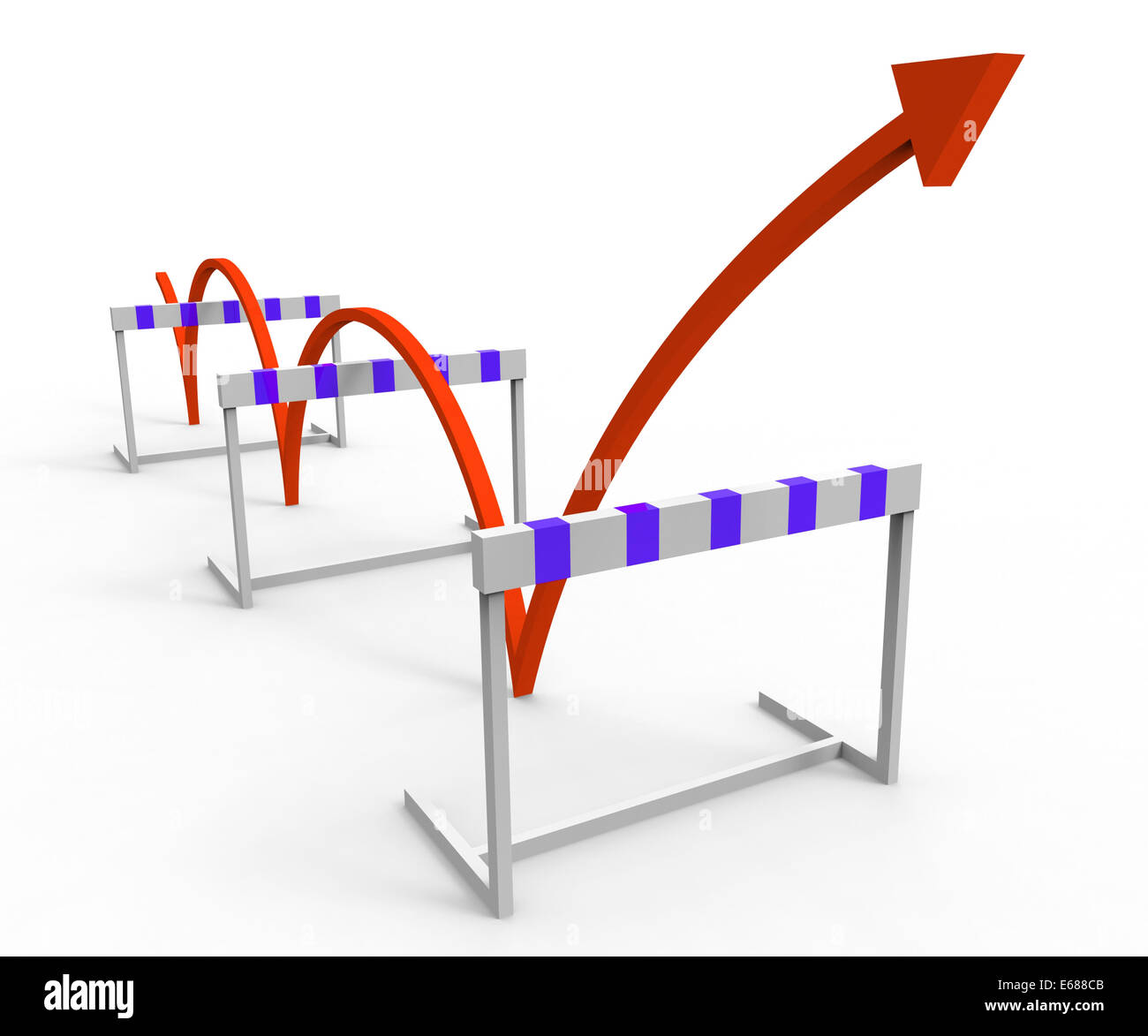 Overcome Hurdle Indicating Conquering Adversity And Obstacle Stock ...