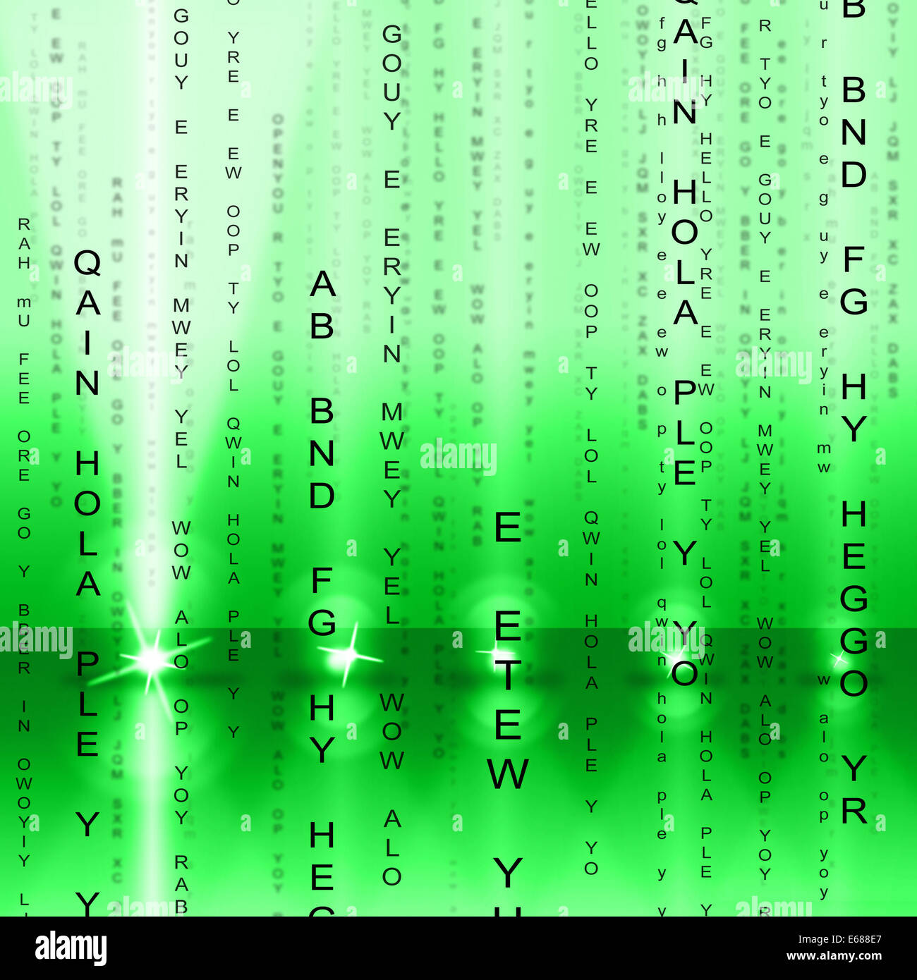 Matrix Tech Showing Encrypted Encoded And Programming Stock Photo - Alamy