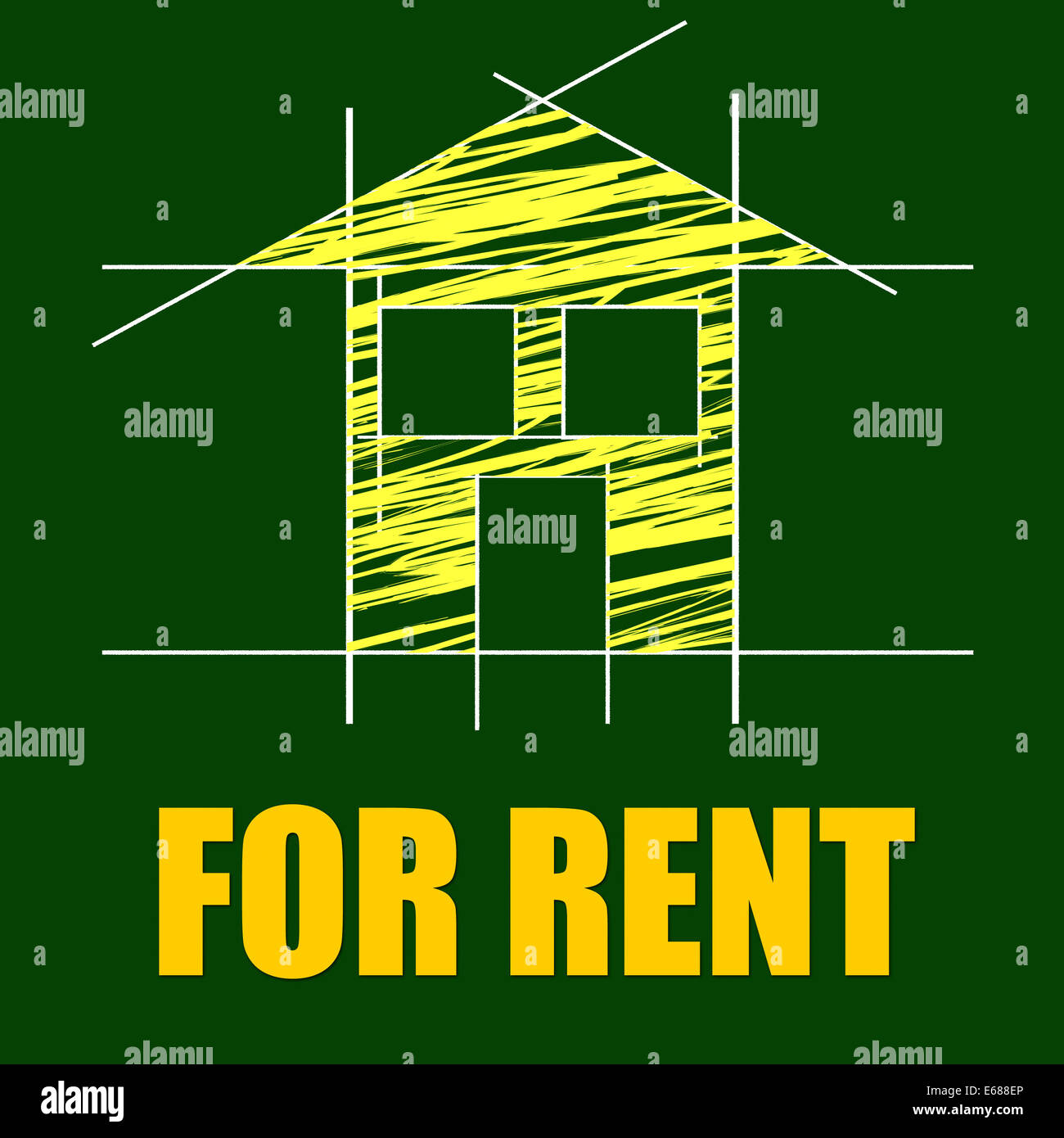 For Rent Showing Layout Apartment And Plans Stock Photo - Alamy