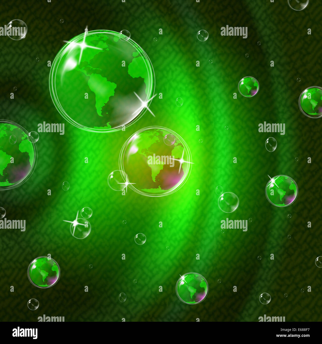 Earth Glow Representing Light Burst And Green Stock Photo - Alamy