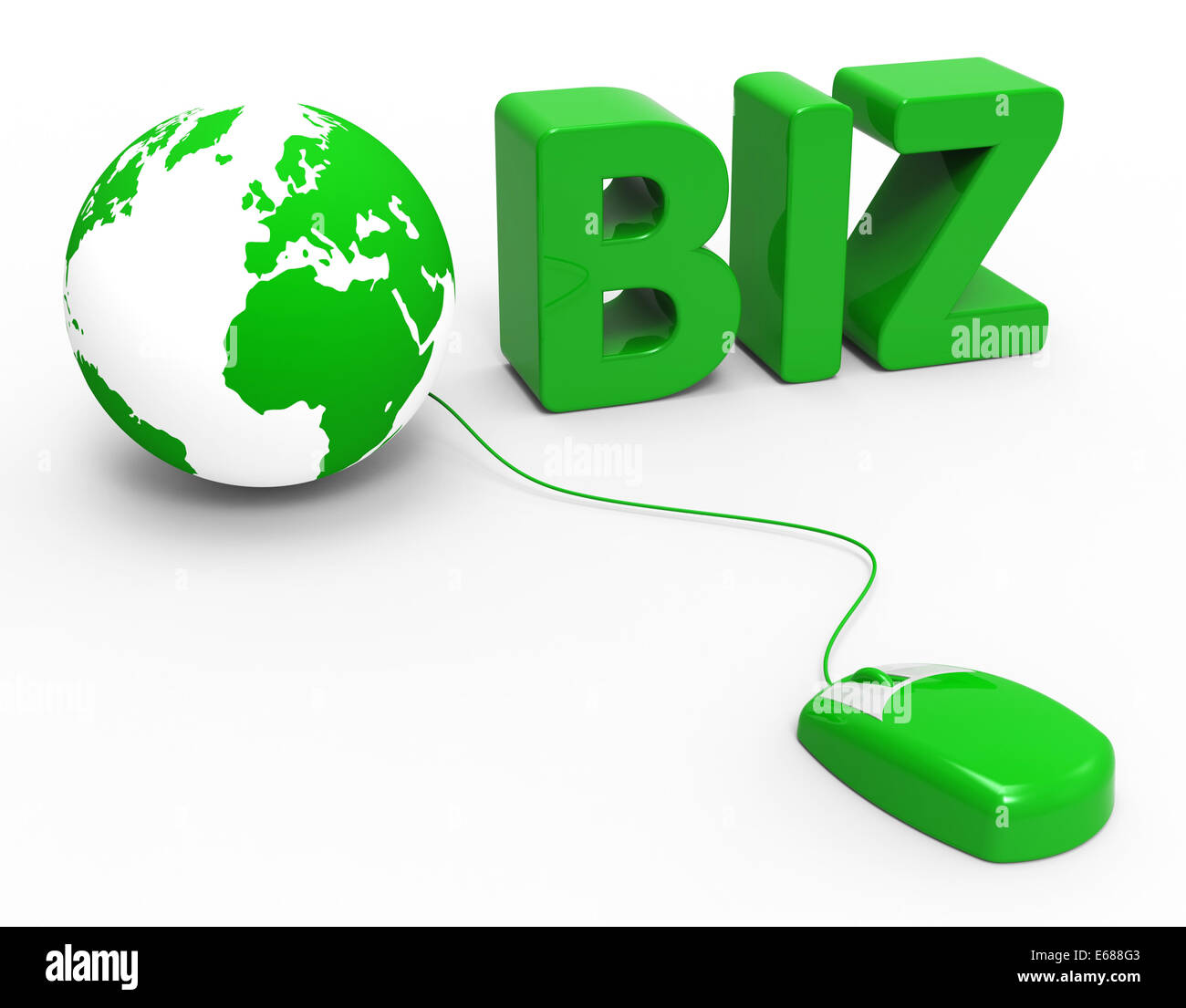 Biz Internet Showing World Wide Web And Web Site Stock Photo - Alamy