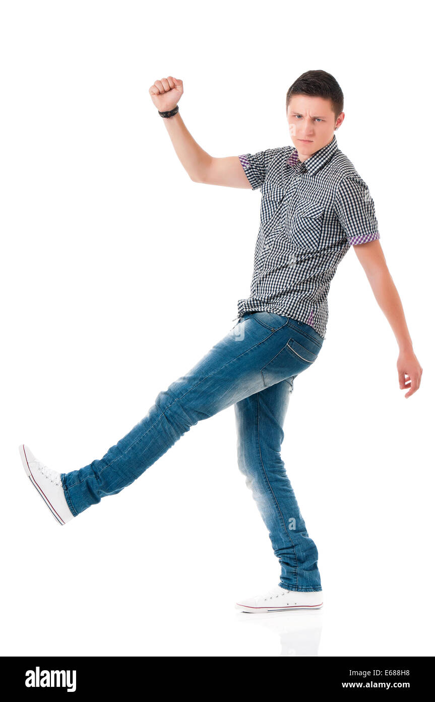 Happy young european man Cut Out Stock Images & Pictures - Alamy