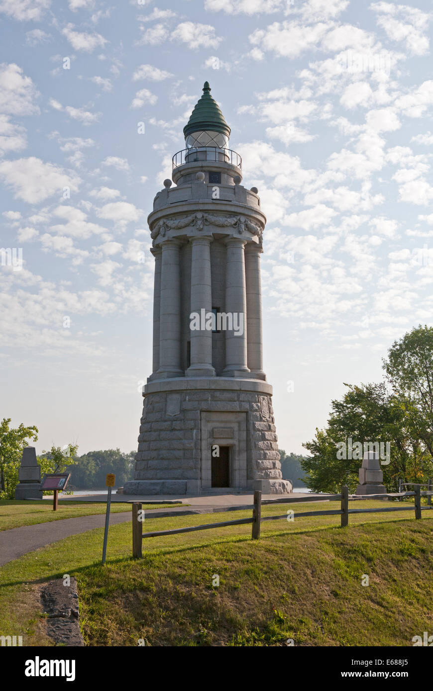 LIghthouse on Lake Champlain built to the memory of Samuel Champlain ...