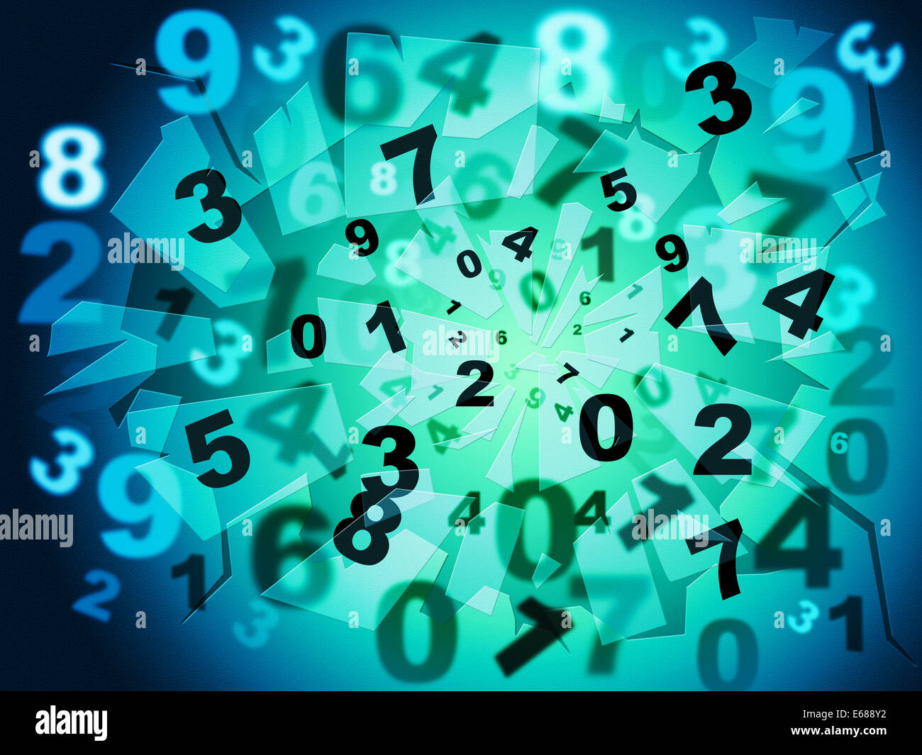 Numbers Education Meaning Bytes Digits And Numeral Stock Photo - Alamy