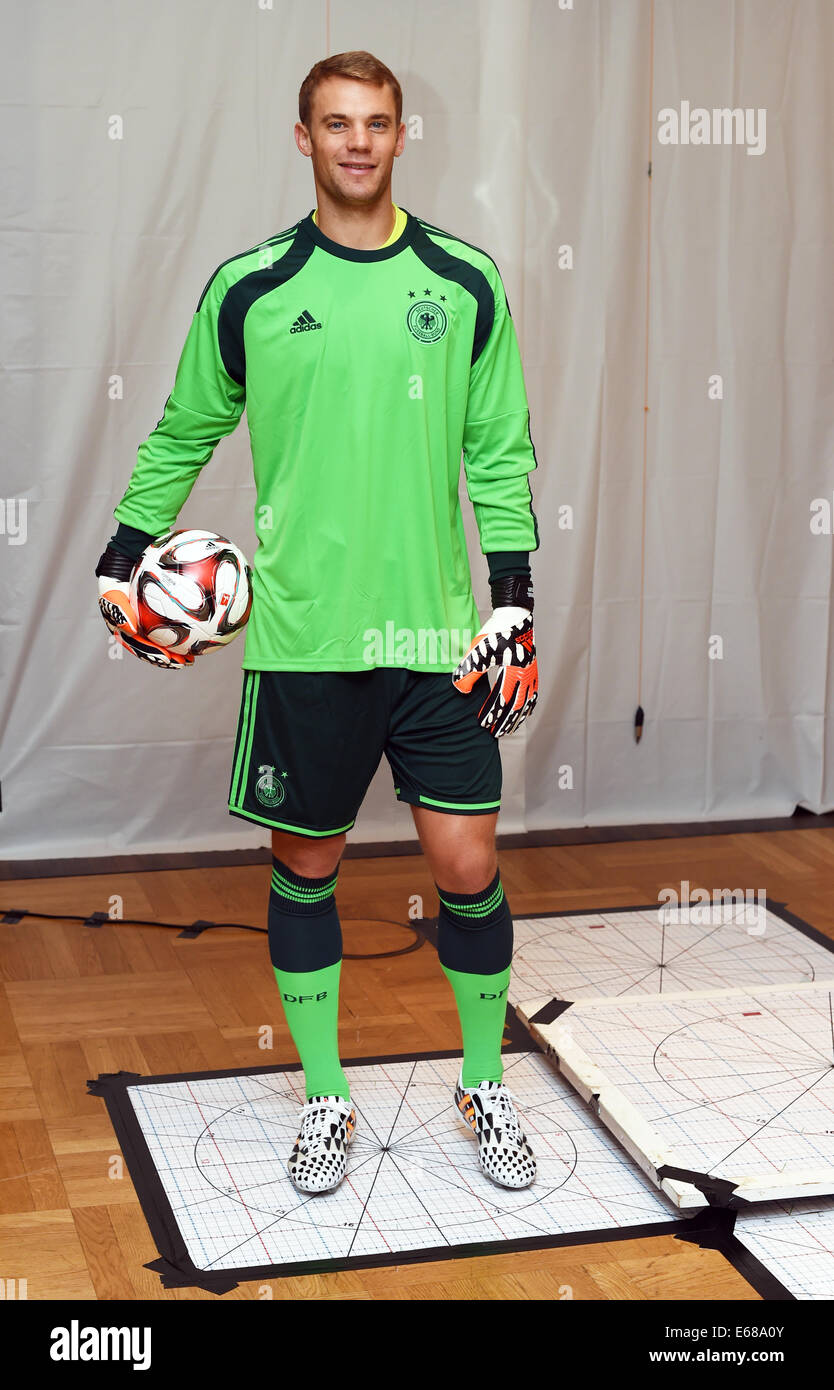 Germany's goal keeper Manuel Neuer poses during the so called sitting ...