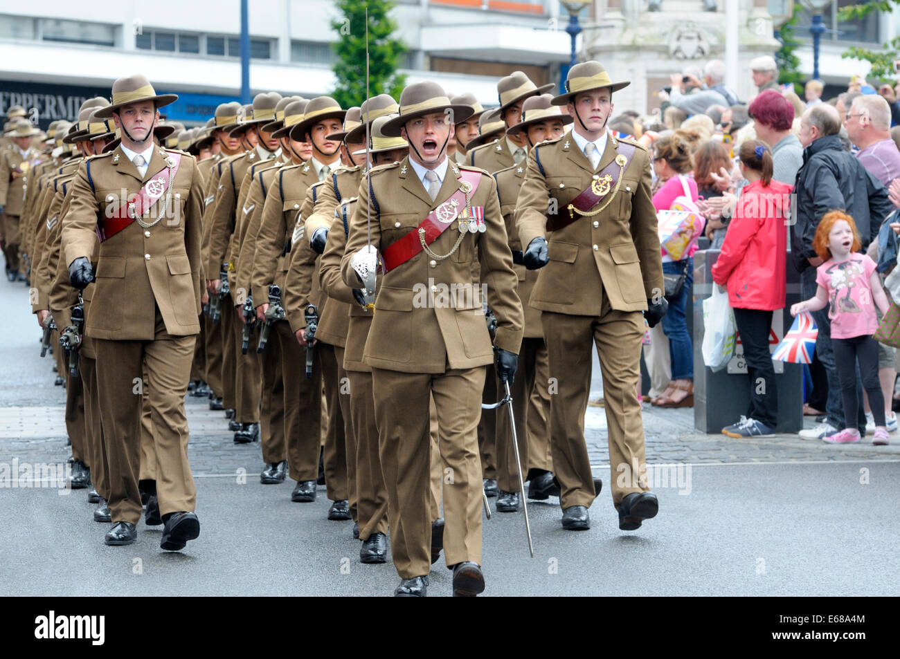 Maidstone, Kent, England. A military parade through the town - 36 ...