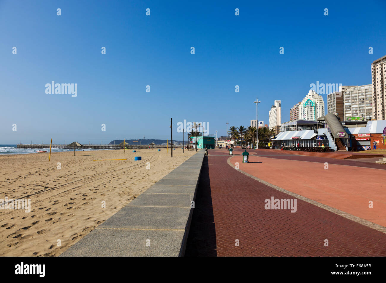 Durban, South Africa. The promenade along Durban's Golden Mile in South ...