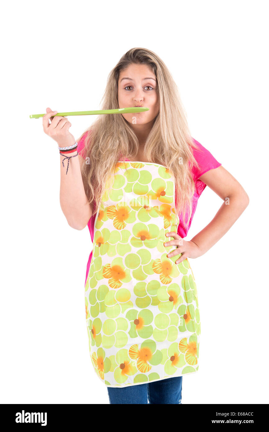 Woman tasting cooking hi-res stock photography and images - Alamy