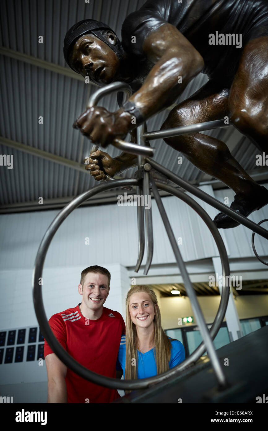Jason Kenny and Laura Trott in Manchester UK at the velodrome at Reg ...