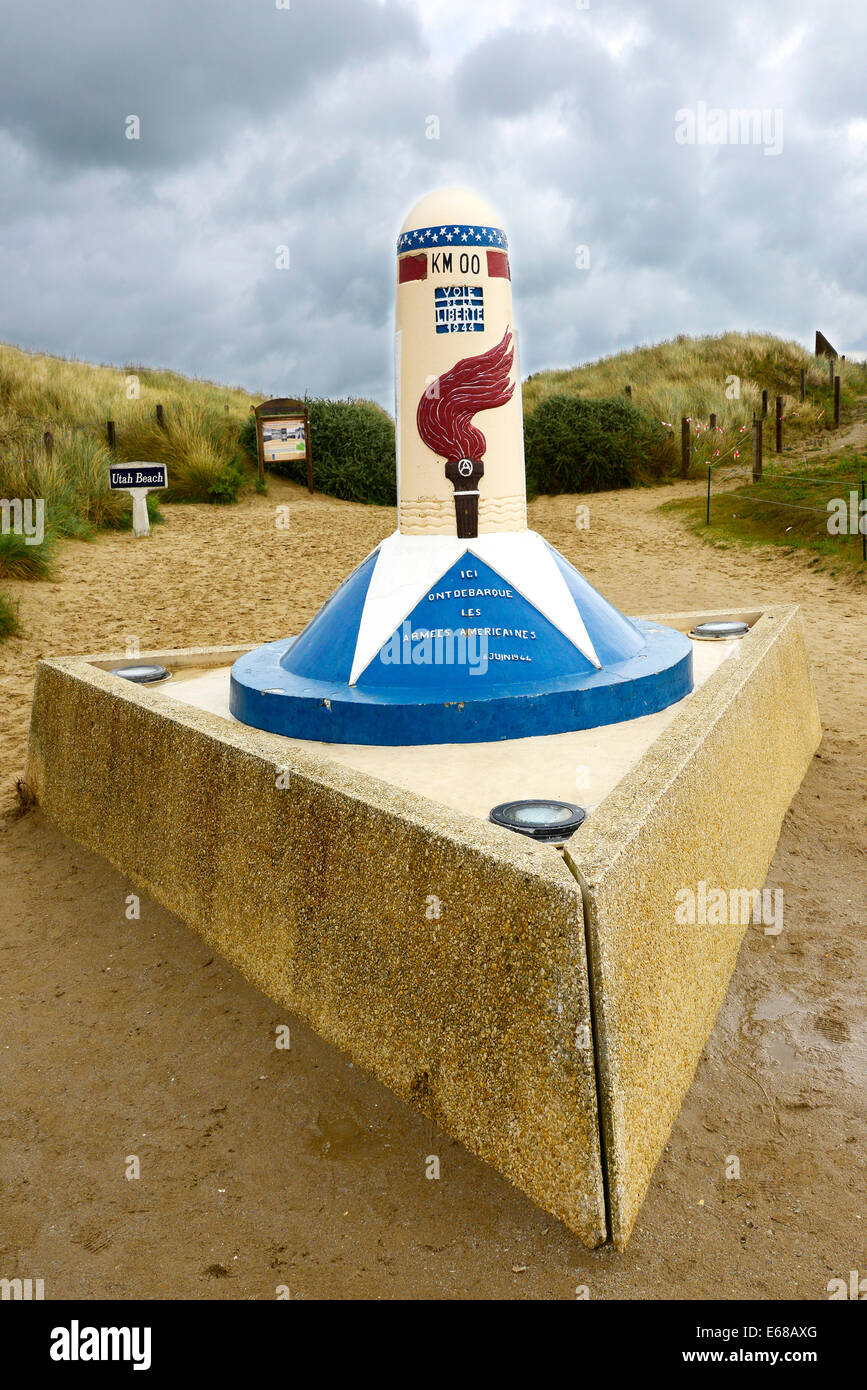 Milestone Liberty Road Utah Beach Normandy France WWII Europe FR ...