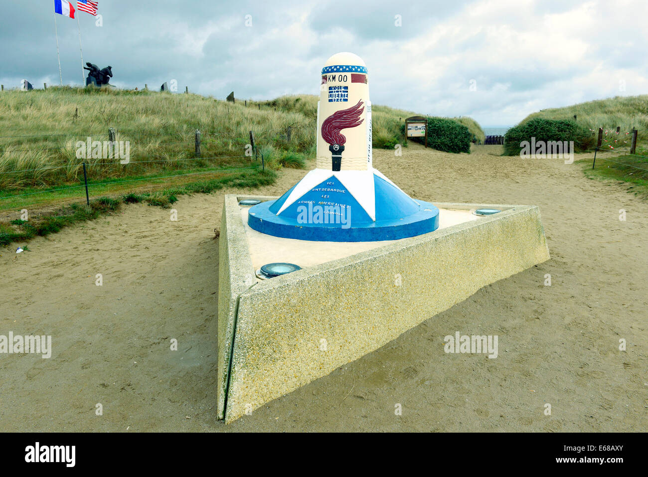 Milestone Liberty Road Utah Beach Normandy France WWII Europe FR ...