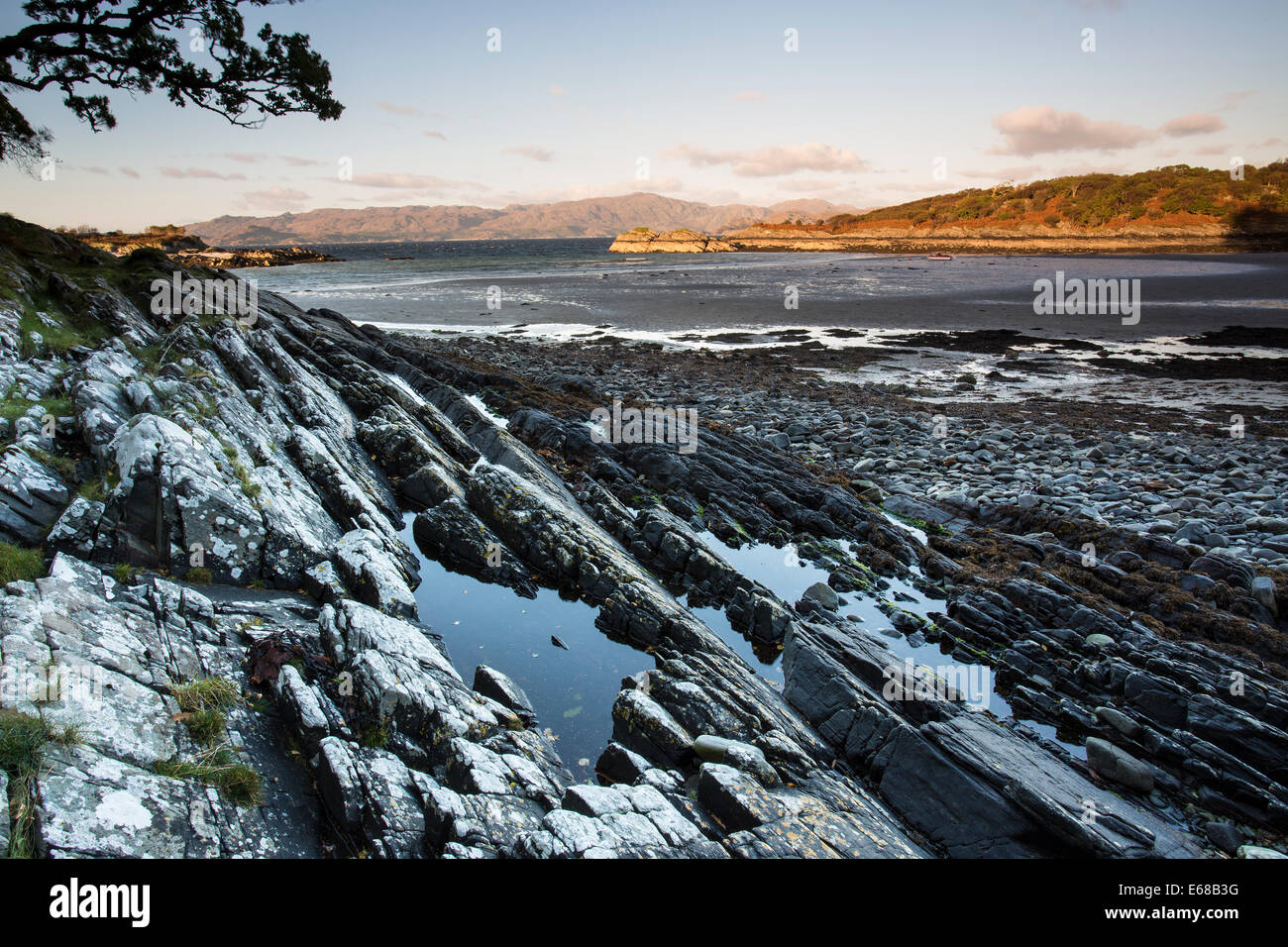 Rocks and Beach Glenuige, Ardnamurchan, Scotland Stock Photo - Alamy