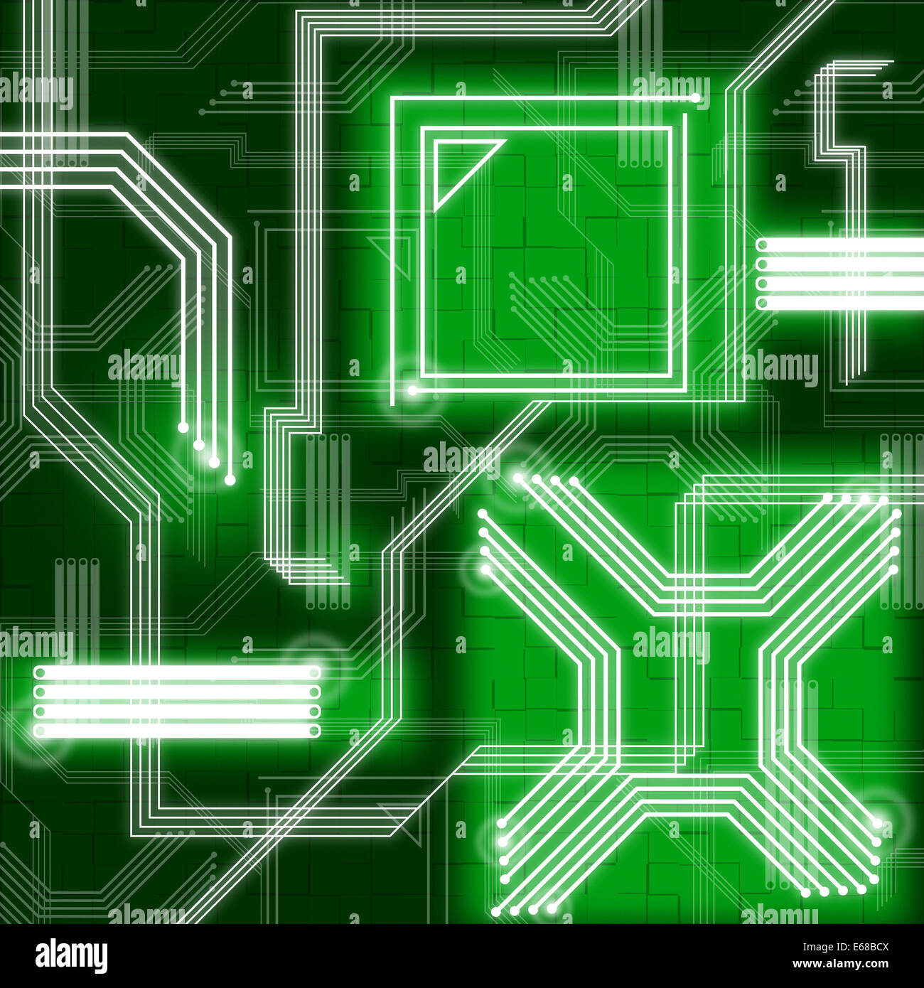 Green Lines Background Meaning Data Pathway And Connections Stock Photo ...