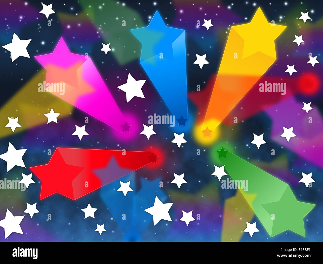 Colorful Stars Background Showing Shooting Space And Colors Stock Photo ...