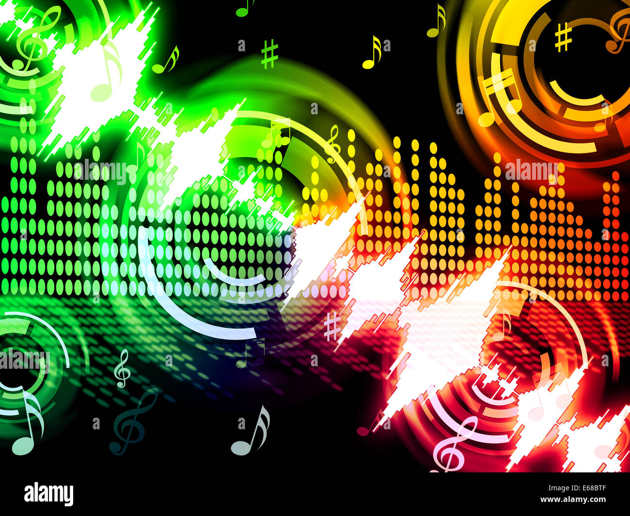 Sound Wave Background Showing Audio Analyzer Or Audio Frequency Stock ...