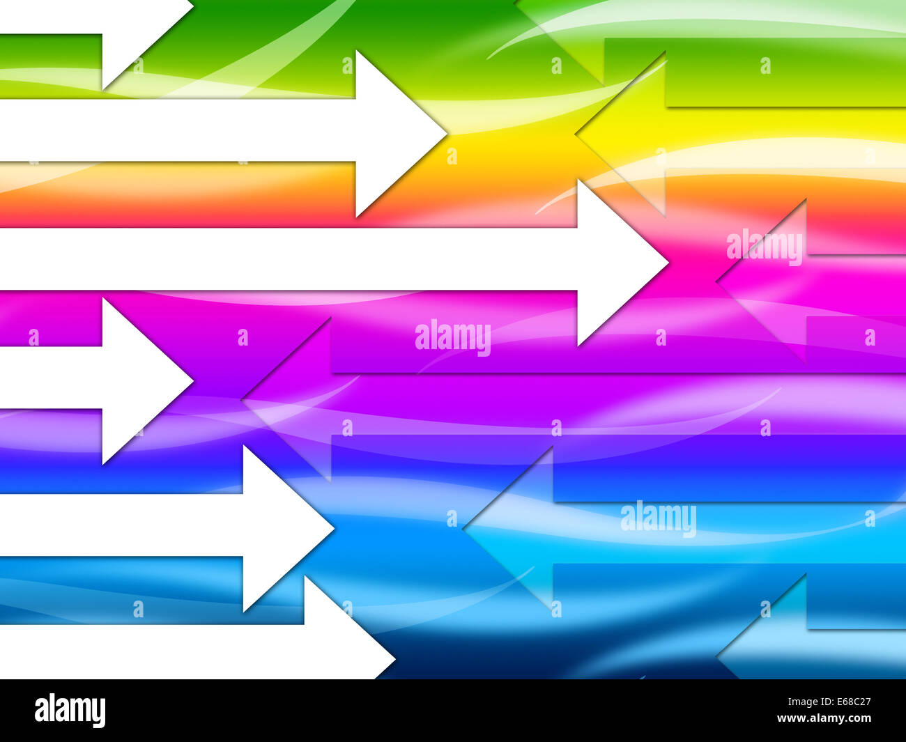 Directional multicolored hi-res stock photography and images - Alamy