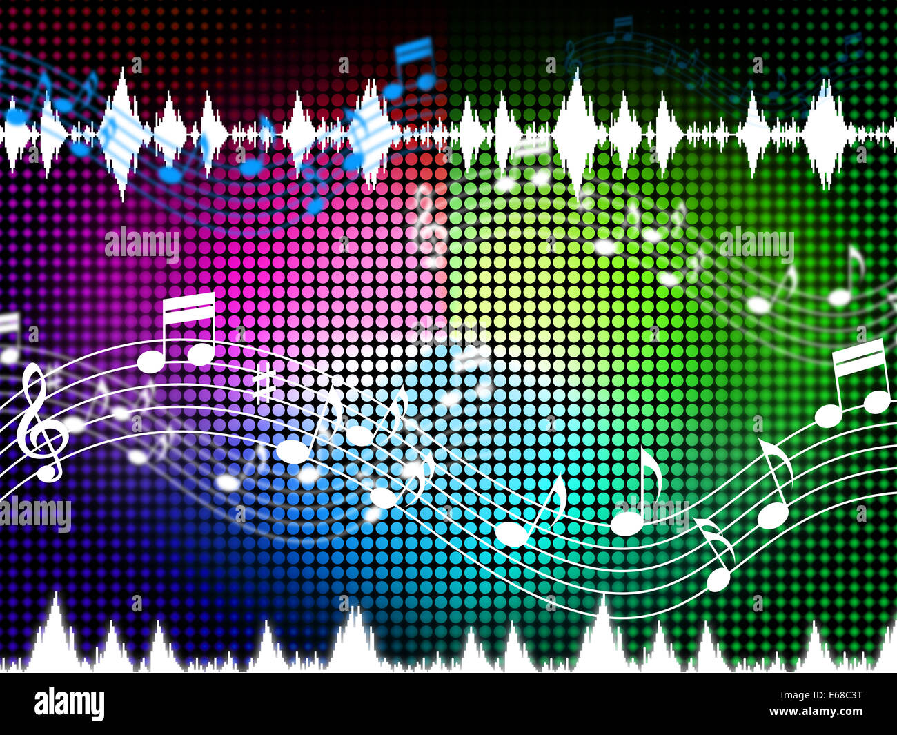 Music Color Background Showing Sounds Harmony And Singing Stock Photo ...