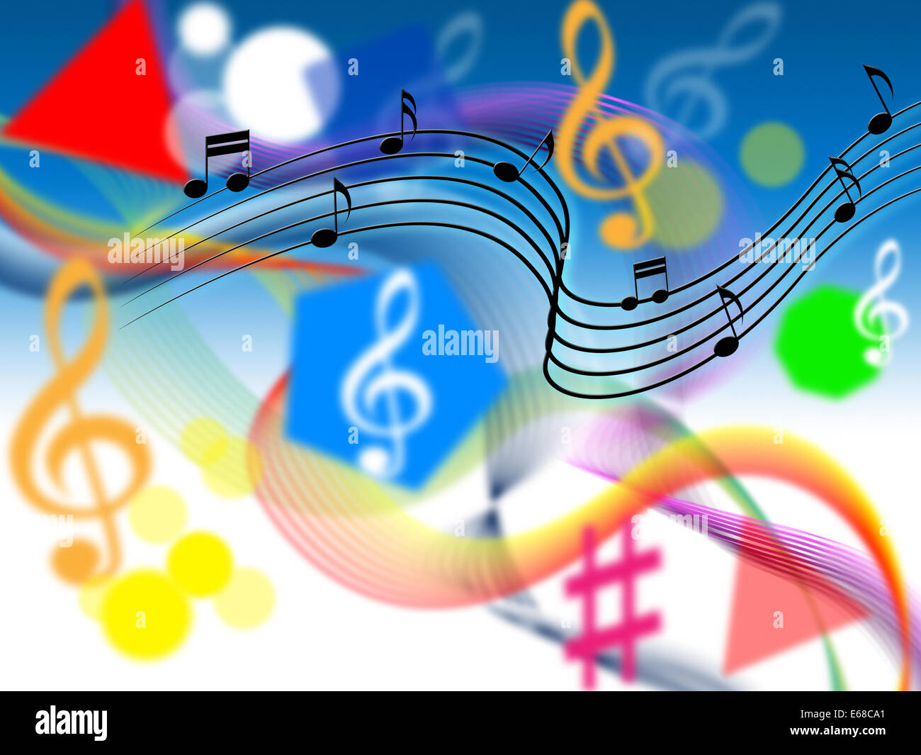 Music Background Showing Harmony Or Playing Tune Stock Photo - Alamy