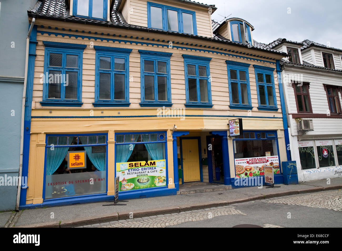 Selam restaurant and cafe in Bergen Norway Stock Photo - Alamy