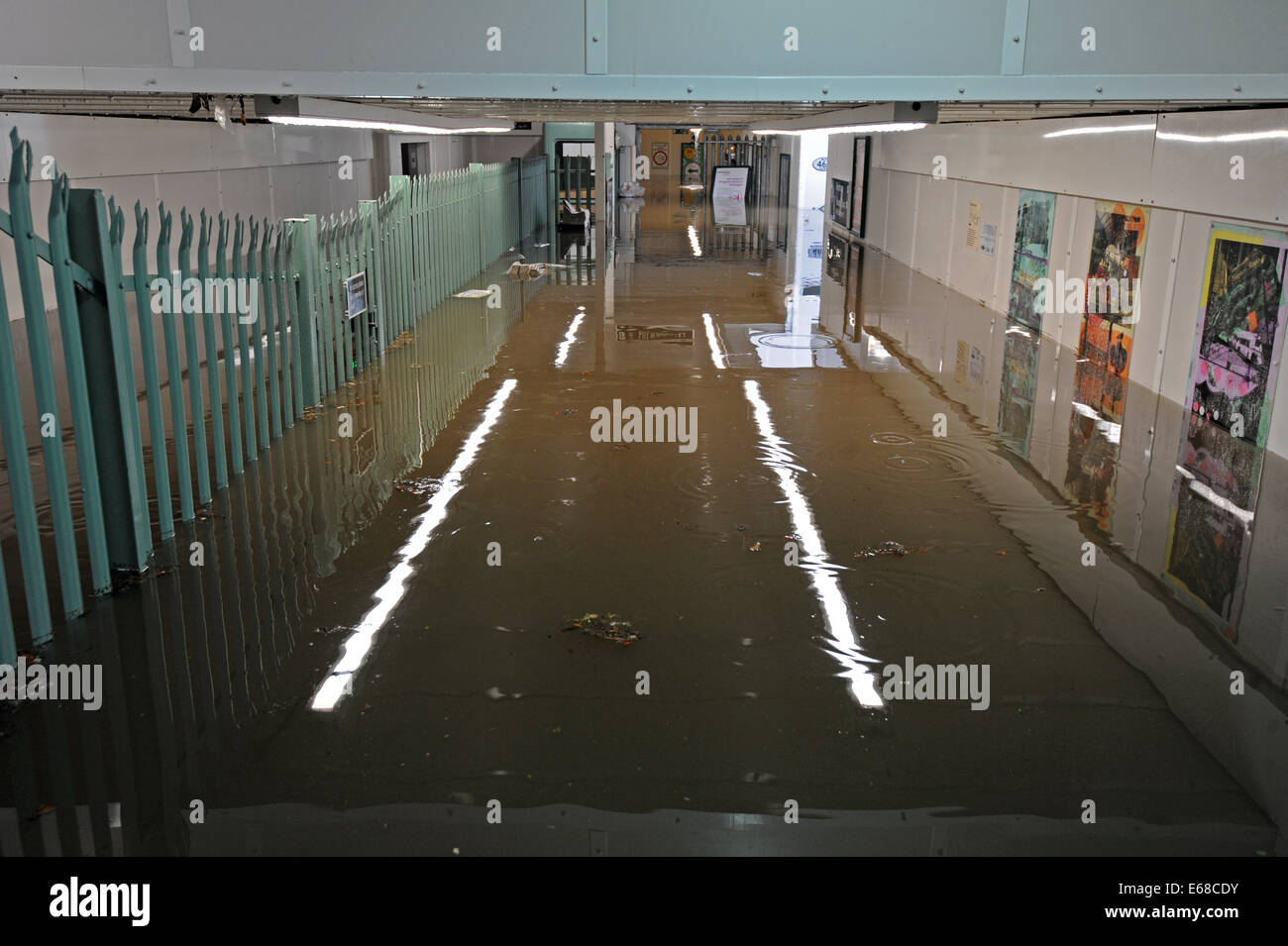 Worthing Station under water after freak weather caused by the tail end ...