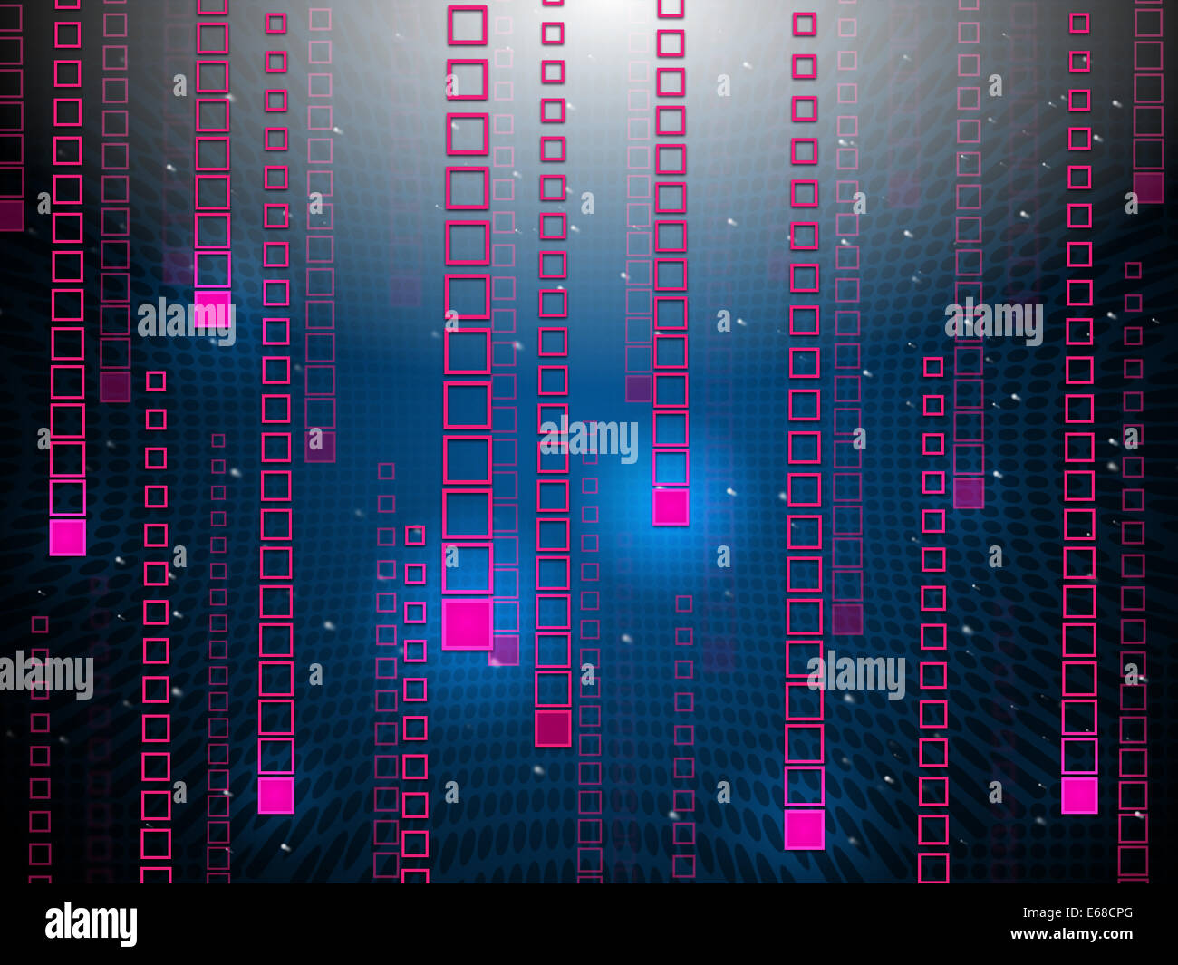 Squares Background Showing Technology Code And Data Stock Photo - Alamy