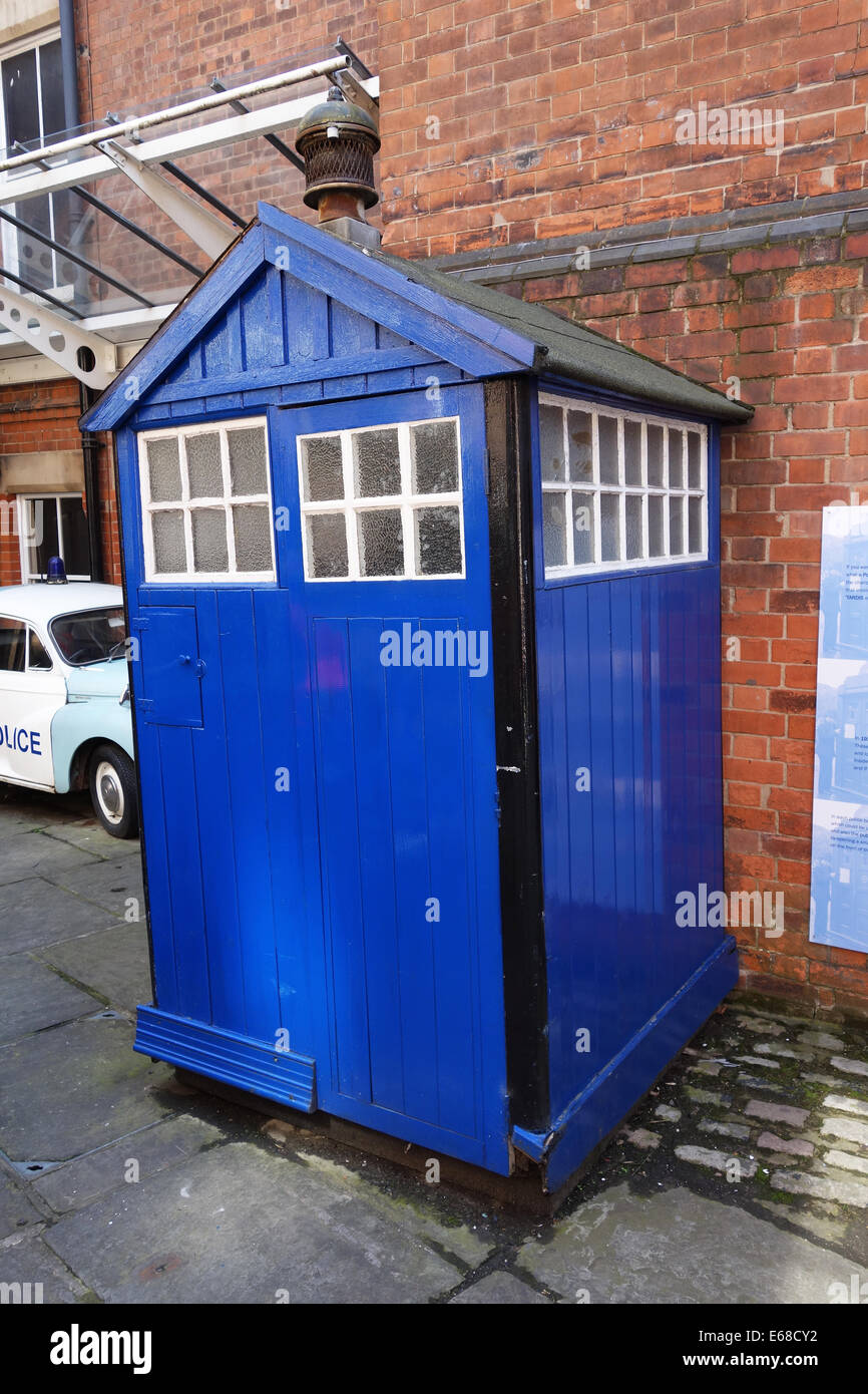 Police box, old fashioned police phonebox Stock Photo - Alamy