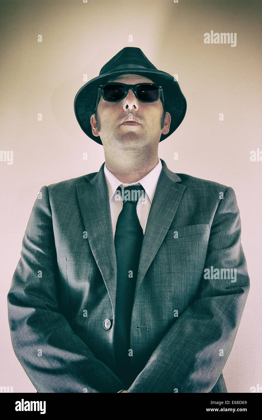 Man Hat and Suit Stock Photo - Alamy
