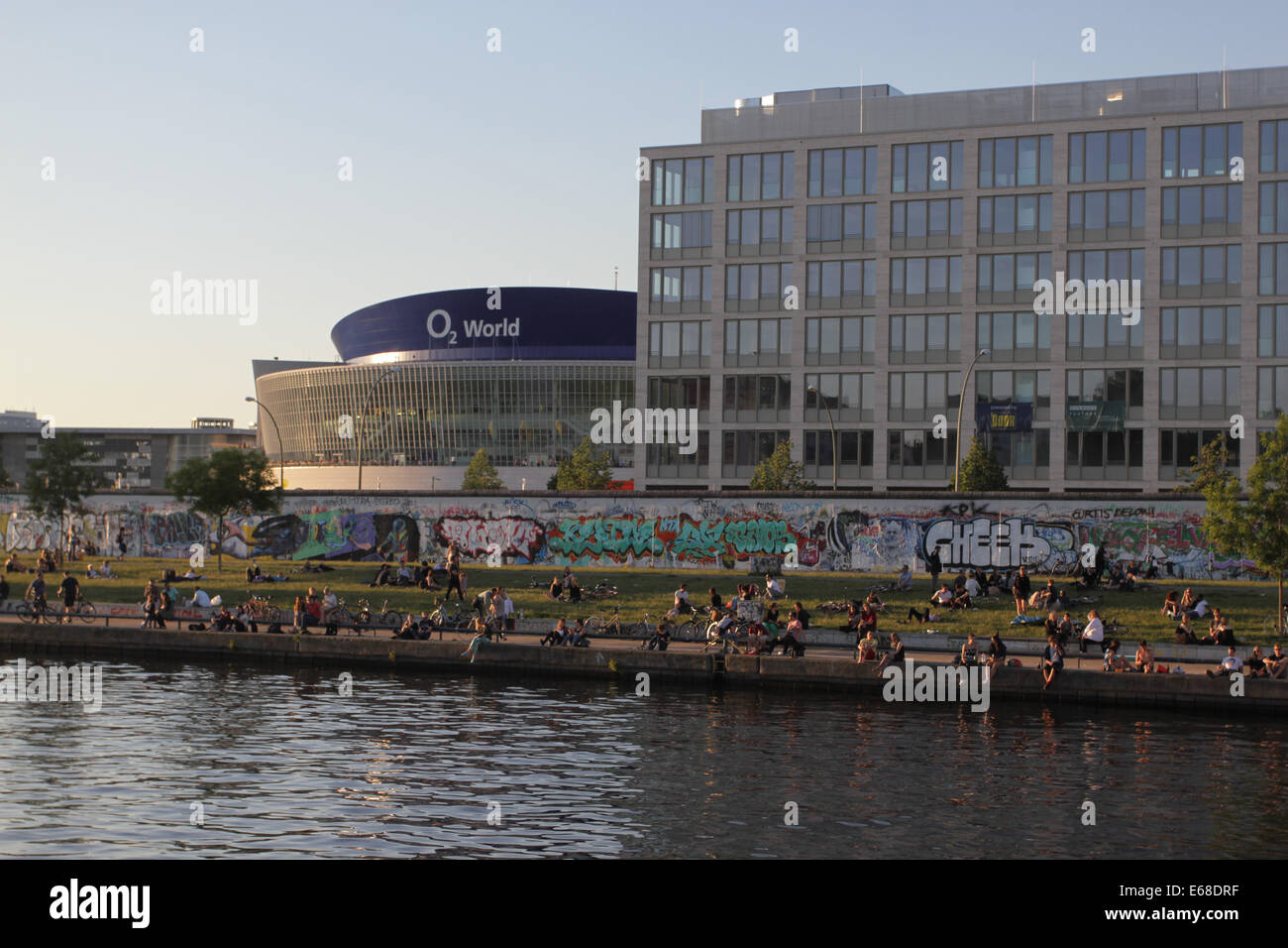 Germany, Berlin, View of O2 World from Spree river Stock Photo - Alamy