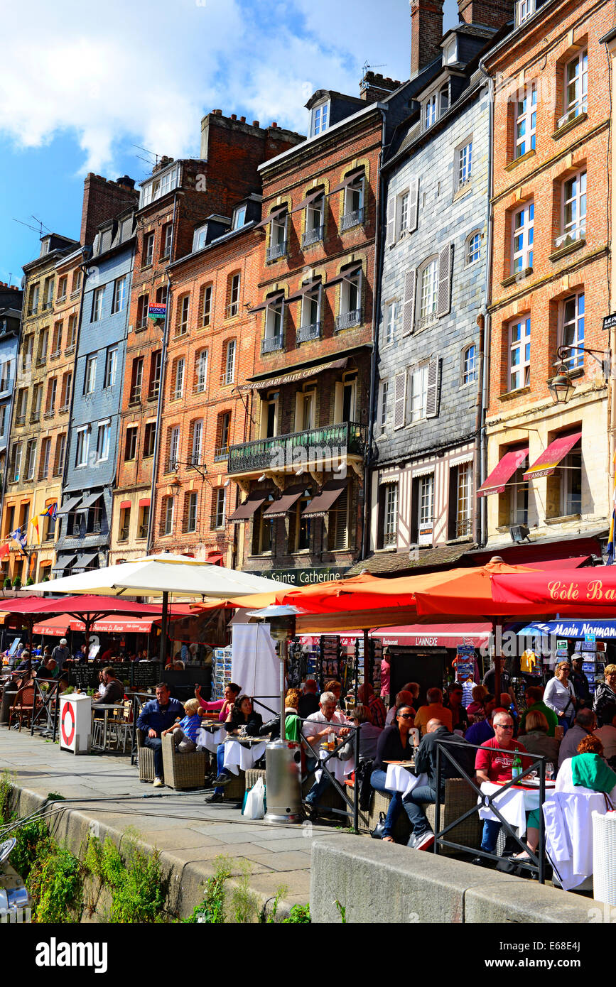 Cafe Honfleur France FR Europe Harbor Port River Seine Monet ...
