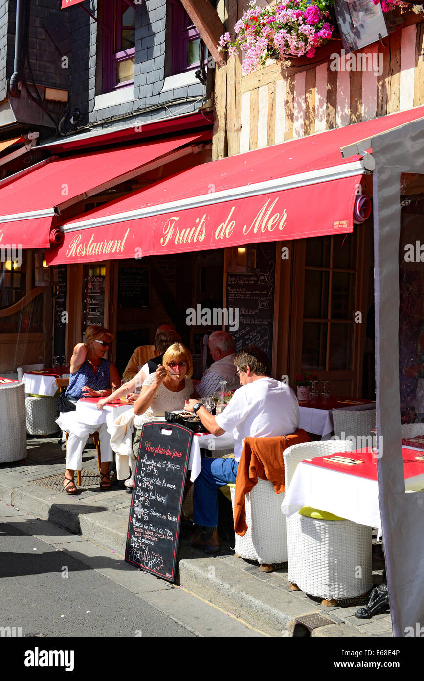 Cafe Honfleur France FR Europe Harbor Port River Seine Monet ...