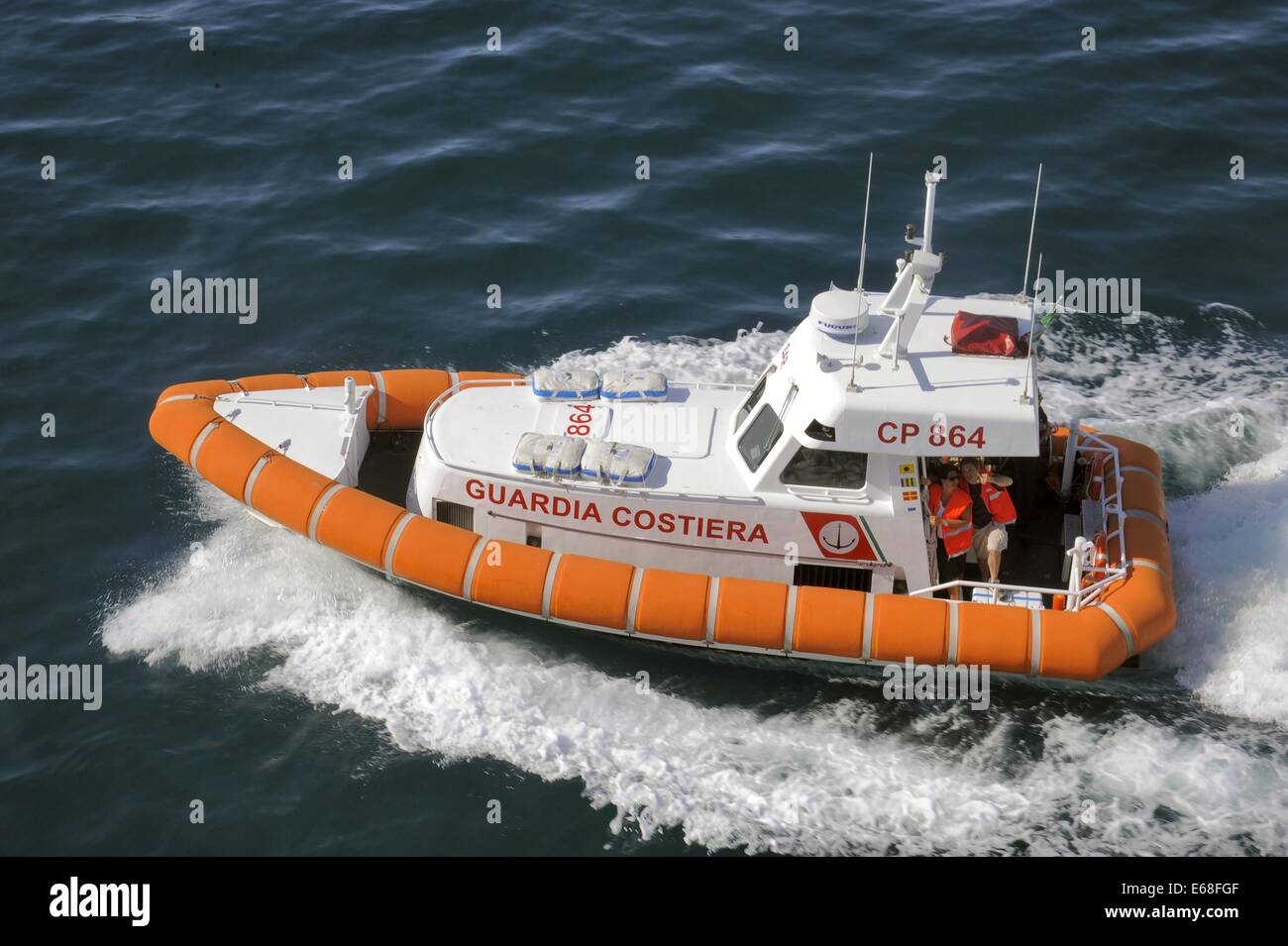 Italian Coast Guard patrol boat Stock Photo - Alamy