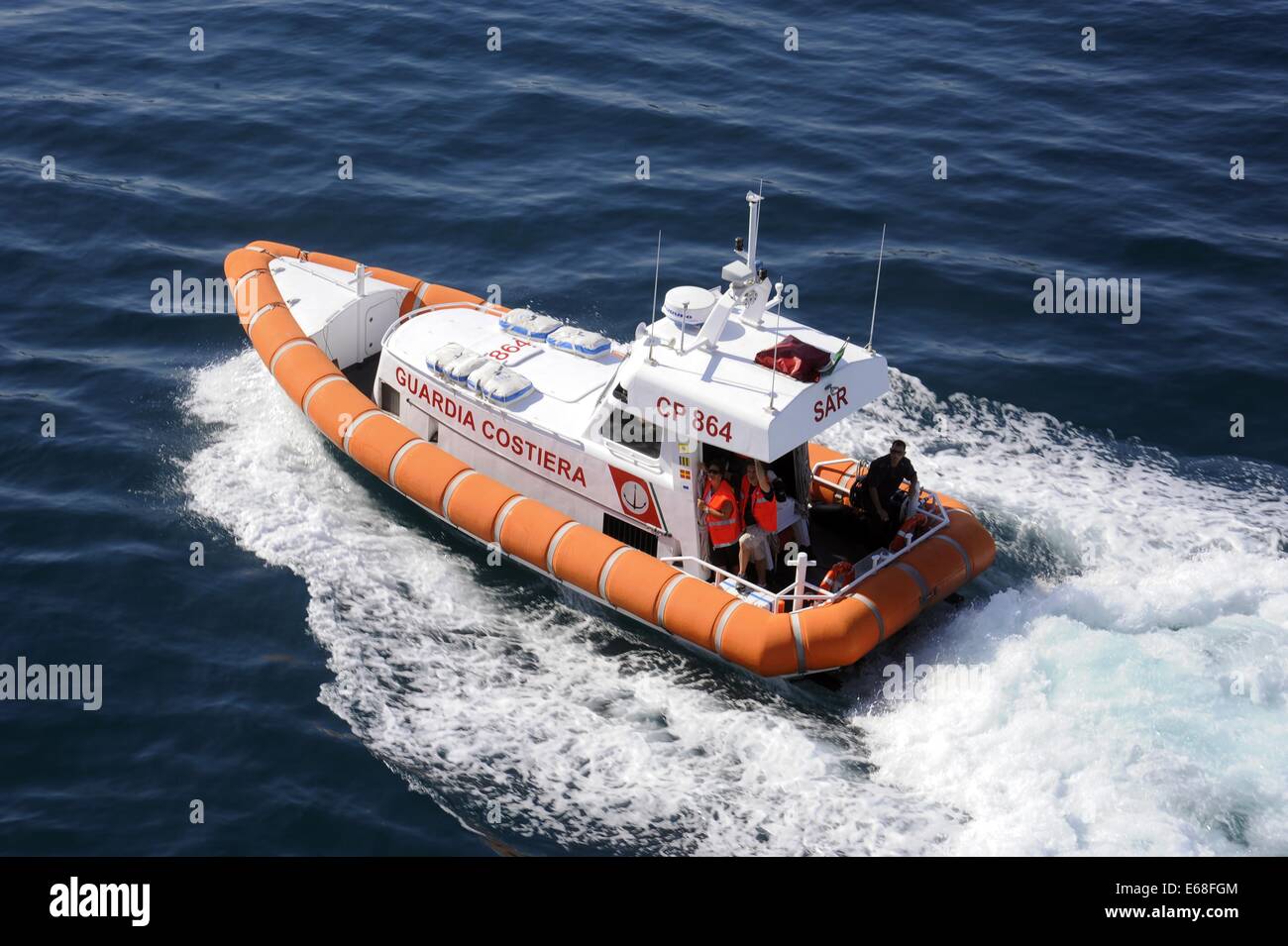 Italian Coast Guard patrol boat Stock Photo - Alamy