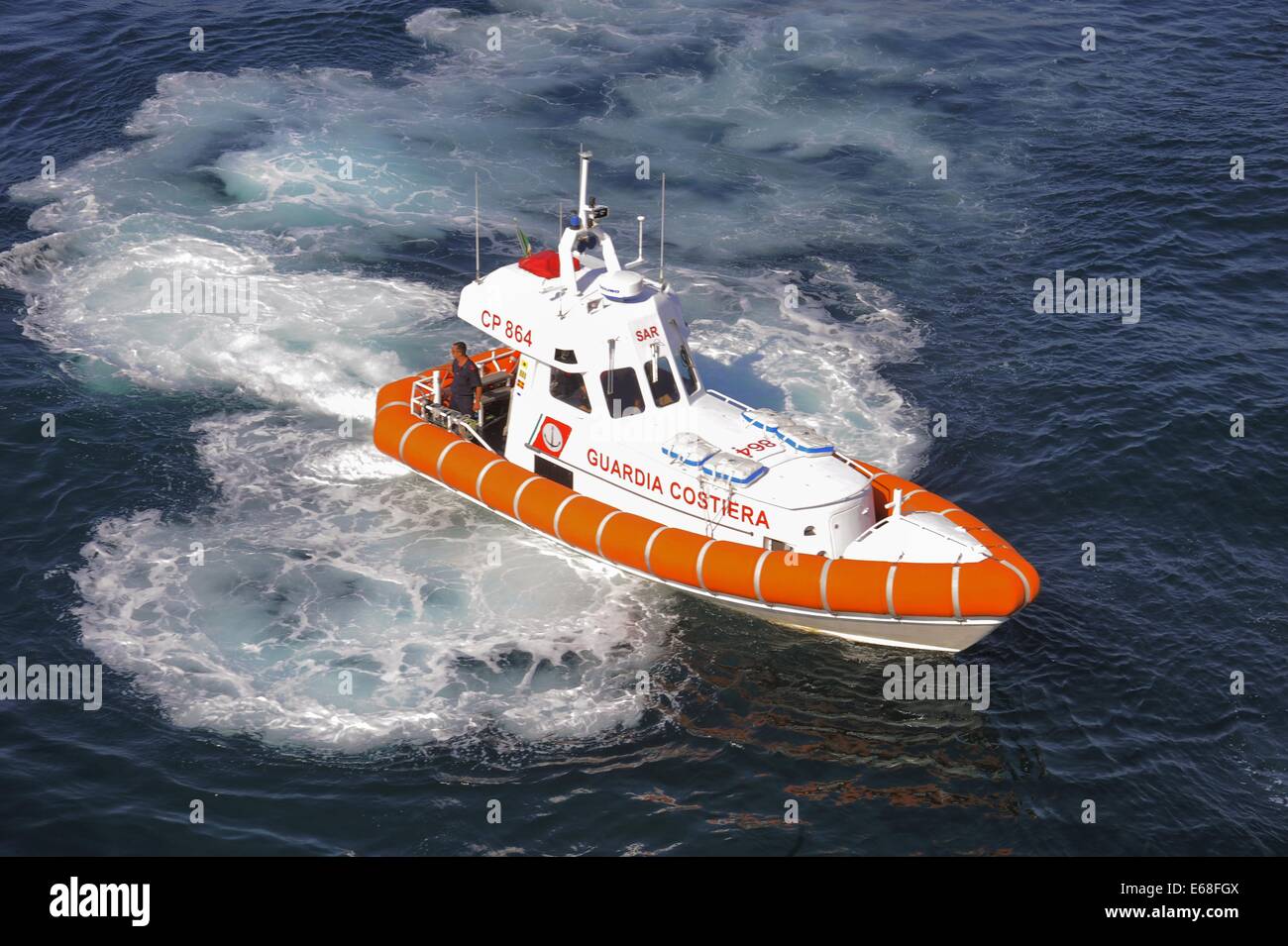 Italian Coast Guard patrol boat Stock Photo - Alamy