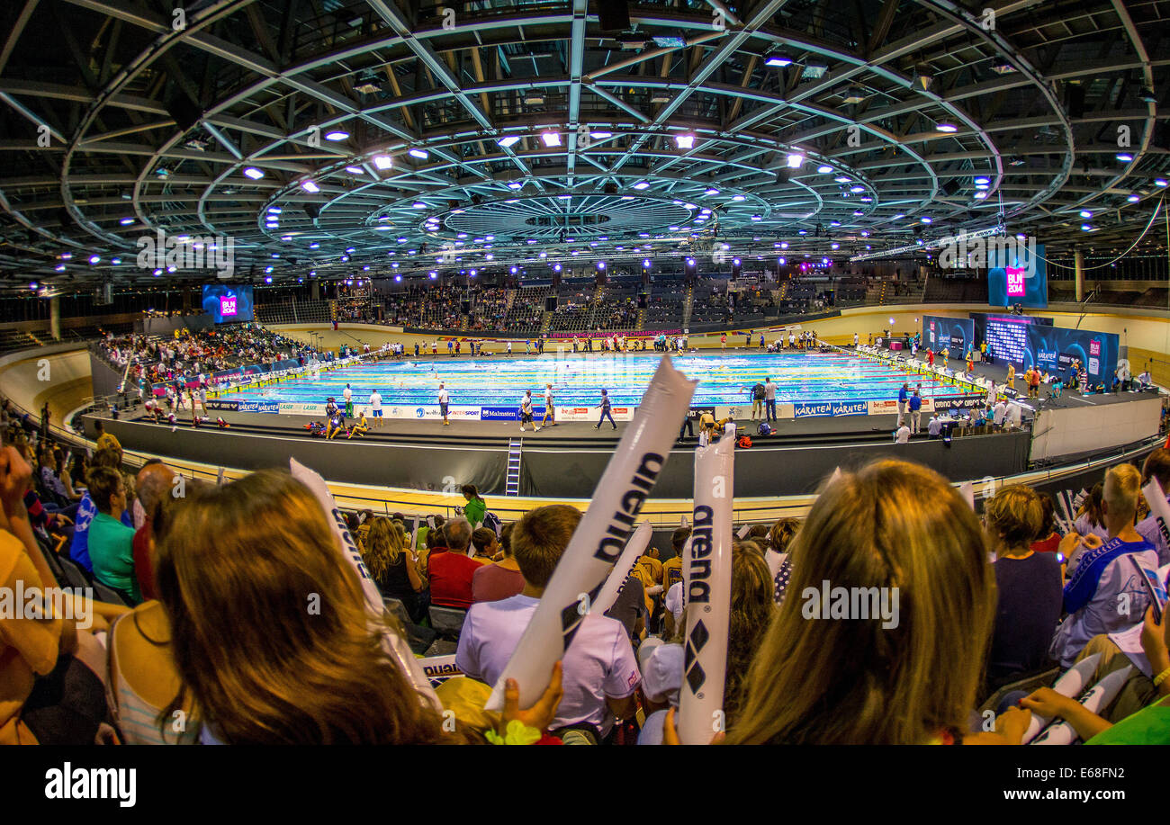 Berlin, Germany. 18th Aug, 2014. General view of the Velodrom prior to ...