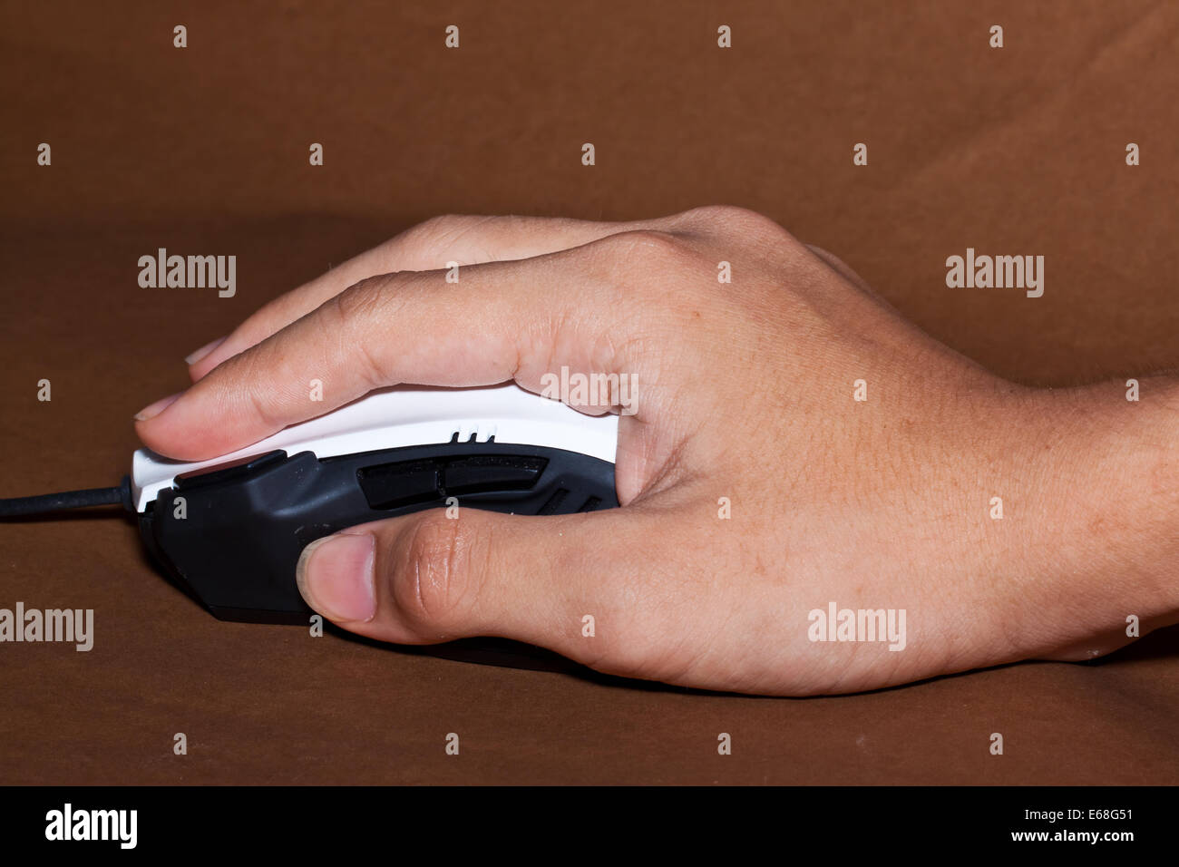 the hand on mouse Stock Photo - Alamy